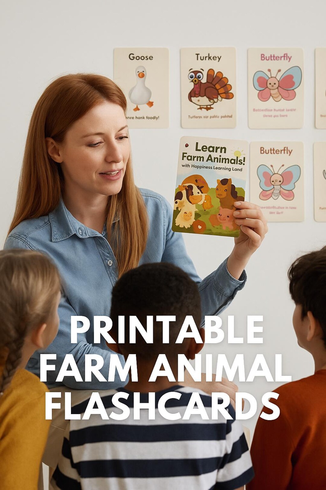 Farm Animal Flashcards for Kids | Montessori Printable | Toddler ...