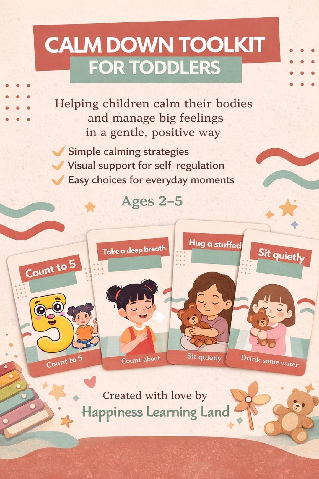 Calm Down Toolkit for Toddlers | Emotion Regulation Cards (digital ...
