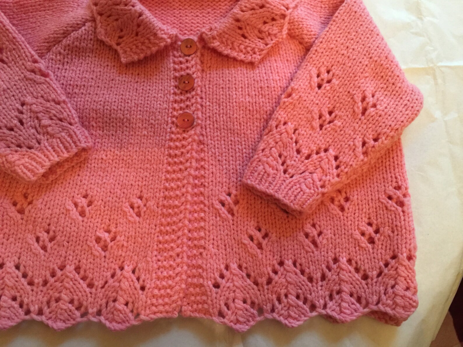 Pink Scottish Hand Knit in 100% Cashmere Baby Collared Lace - Etsy
