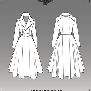Full-length Trench Coat | INSTANT DOWNLOAD| Fitted Full Skirt| Beginner ...