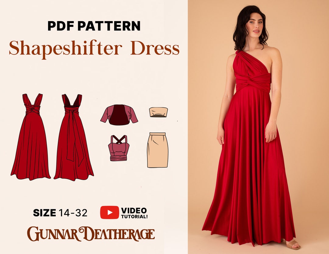 Infinity Dress Sewing Pattern | Bridesmaid Dress | INSTANT DOWNLOAD ...