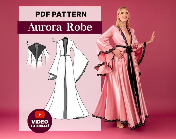 Hollywood Glam Robe Pattern | INSTANT DOWNLOAD | Printable Sewing ...
