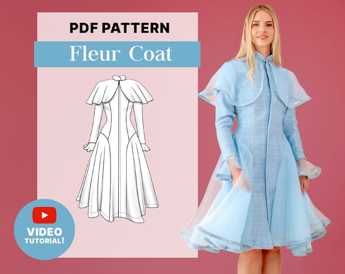Full-length Trench Coat | INSTANT DOWNLOAD| Fitted Full Skirt| Beginner ...