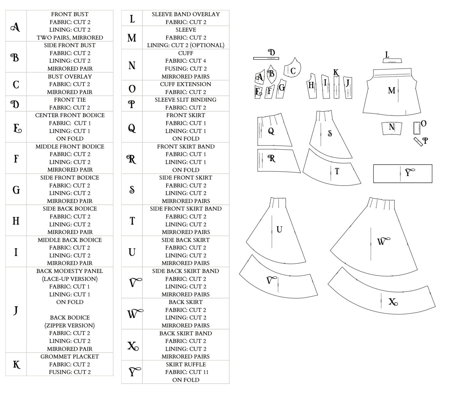 Fantasy Dress Sewing Pattern | INSTANT DOWNLOAD | Printable Sewing ...