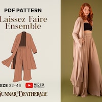 Tie Front Shirt + Pants Pattern | PDF Sewing Pattern | Loungewear ...