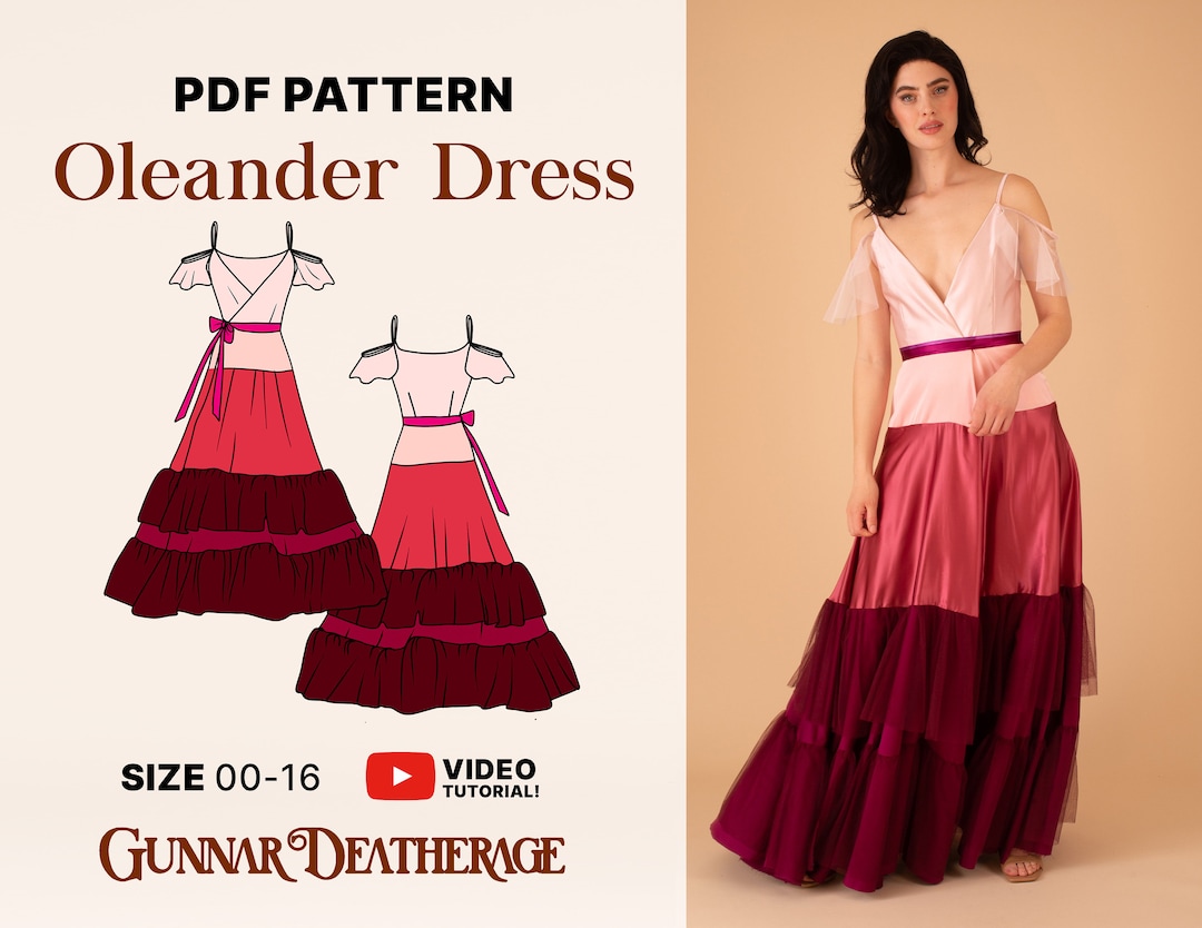 Formal Wrap Dress Sewing Pattern INSTANT DOWNLOAD Maxi - Etsy