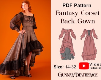 Hollywood Glam Robe Pattern INSTANT DOWNLOAD Printable Sewing Pattern ...