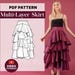 Multi Layer Maxi Skirt | Formal Party Skirt | PDF Pattern | Sizes 00-32 ...