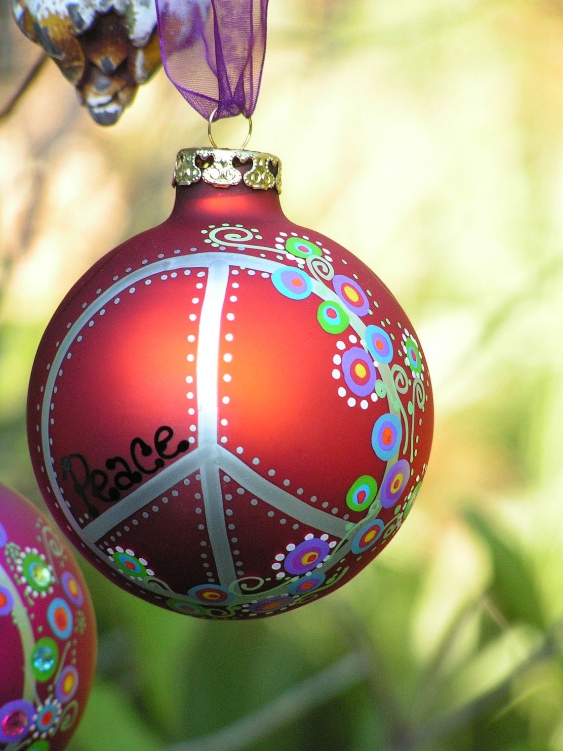 Peace...............whimscial Hand Painted Ornament - Etsy