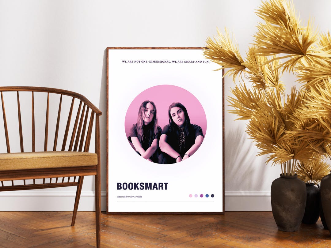 Booksmart Movie Poster – Minimalist Teen Film Print, Modern Wall Art ...