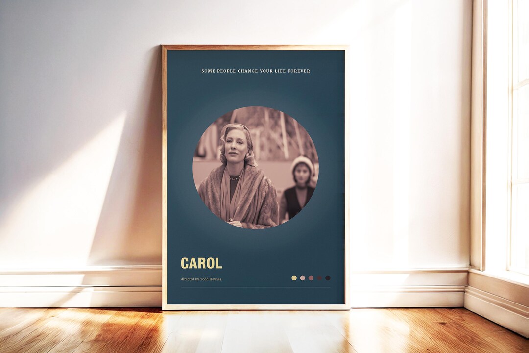 Carol Movie Poster / Sapphic WLW Art Print, Minimalist Lesbian Wall Art ...