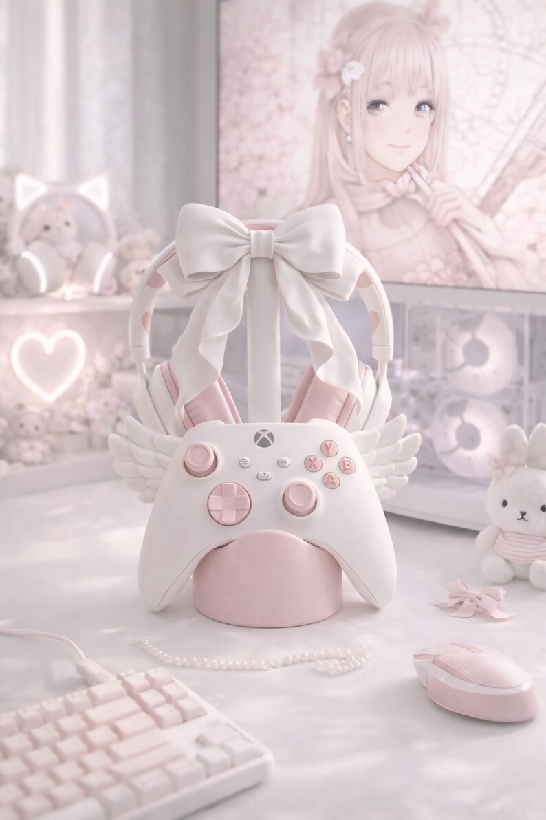 Coquette 3D Printed Headphone Stand ,cute Desk Decor Girly Gaming Setup ...