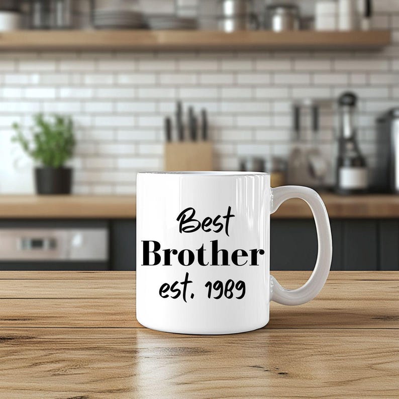 Personalized Brother Mug, Best Brother Gift, Custom Birthday Mug for ...