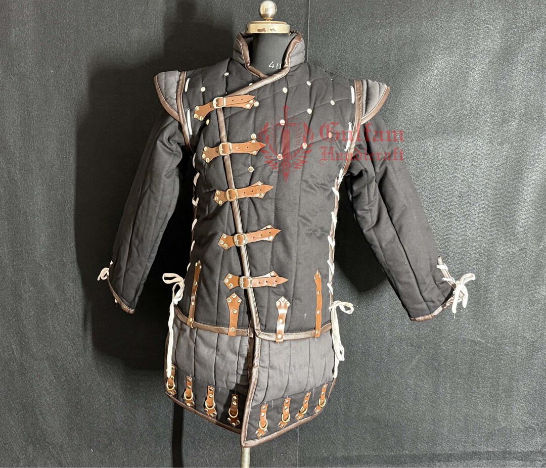 Handcrafted Medieval Gambeson Armor – Traditional Quilted Padded Jacket ...