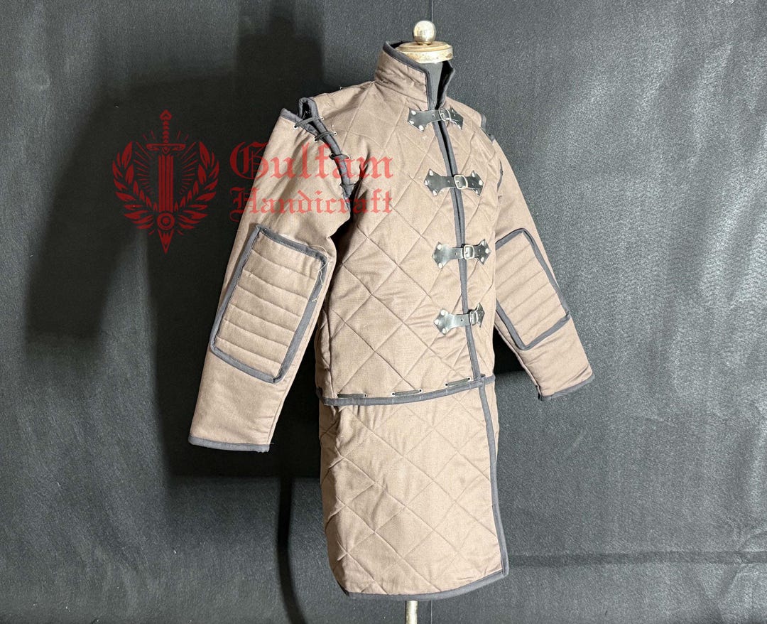 Artisan-made Gambeson Armor – Medieval Quilted Jacket for Renaissance ...
