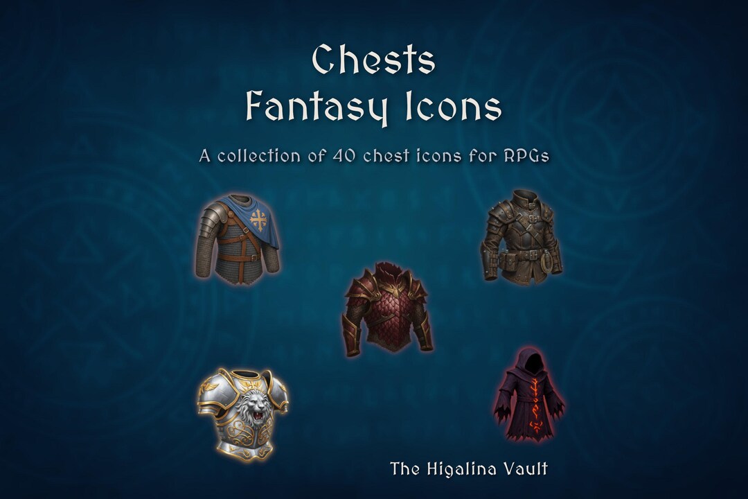 40 Fantasy Chest Icons // Gameassets - Etsy