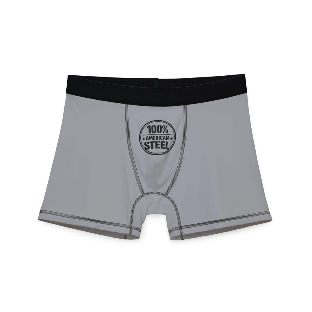 100% American Steel Logo Boxers | Men's Boxer Shorts, All-over Print - Etsy