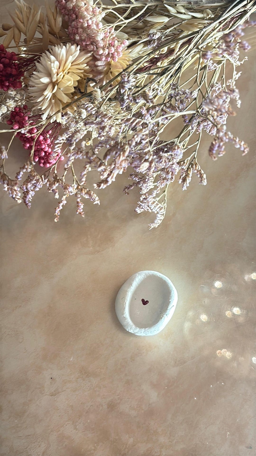 Handmade Worry Stone With Tiny Red Heart - Etsy