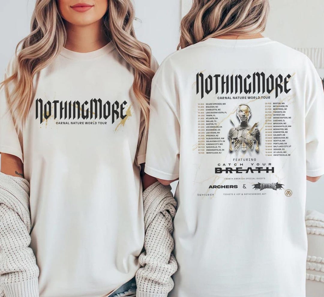 Nothing More Carnal Nature World Tour 2026 Shirt, Alternative Metal ...