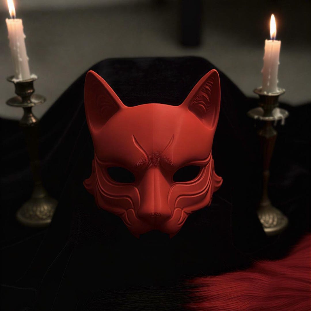 Half-face Fox Mask STL File: Cosplay, Party, Decor (digital Download ...