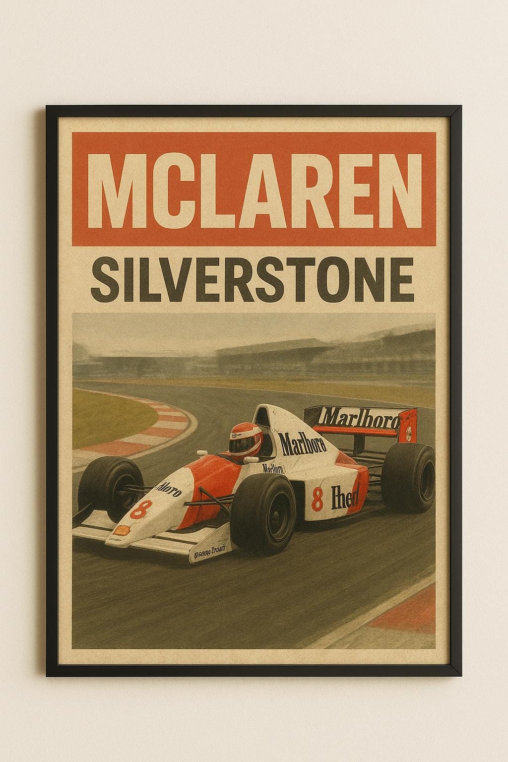 Mclaren F1 - Silverstone Poster (vintage) - Etsy
