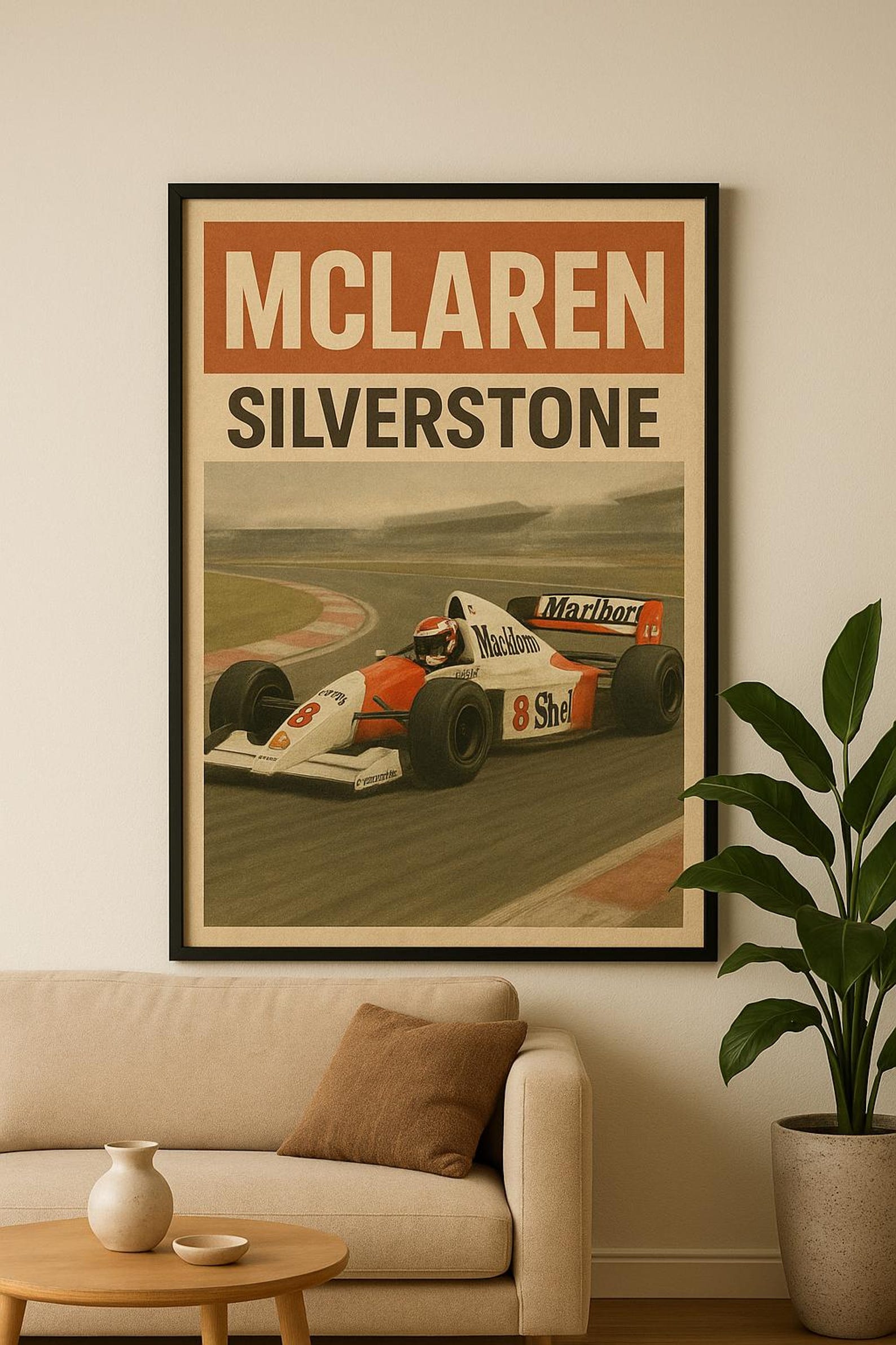 Mclaren F1 - Silverstone Poster (vintage) - Etsy