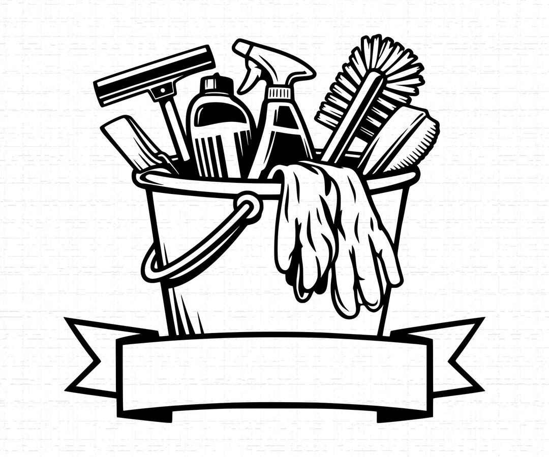 Cleaning Tools Logo SVG, PNG: Housekeeping Service, Professional ...