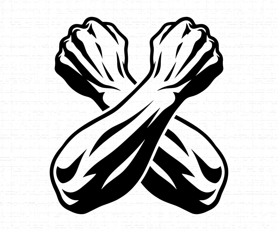Crossed Arms SVG, PNG: Hand Gesture, X Symbol, Strength, Warrior Spirit ...