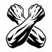 Crossed Arms SVG, PNG: Hand Gesture, X Symbol, Strength, Warrior Spirit ...