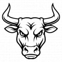 Bull Svg, Bull Silhouette, Bull Cut File, Minotaur Bull Vector, Dxf ...