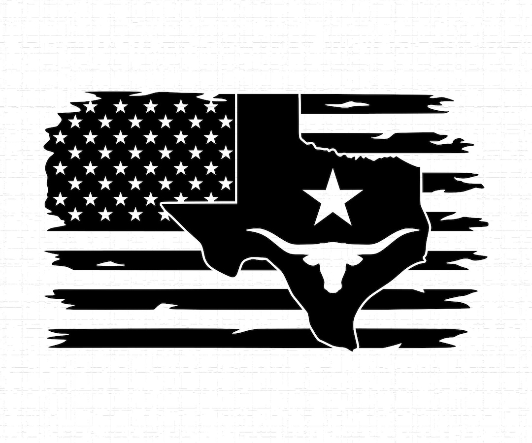 Texas State Flag SVG, PNG: American Flag, Longhorn Head, Lone Star, T ...