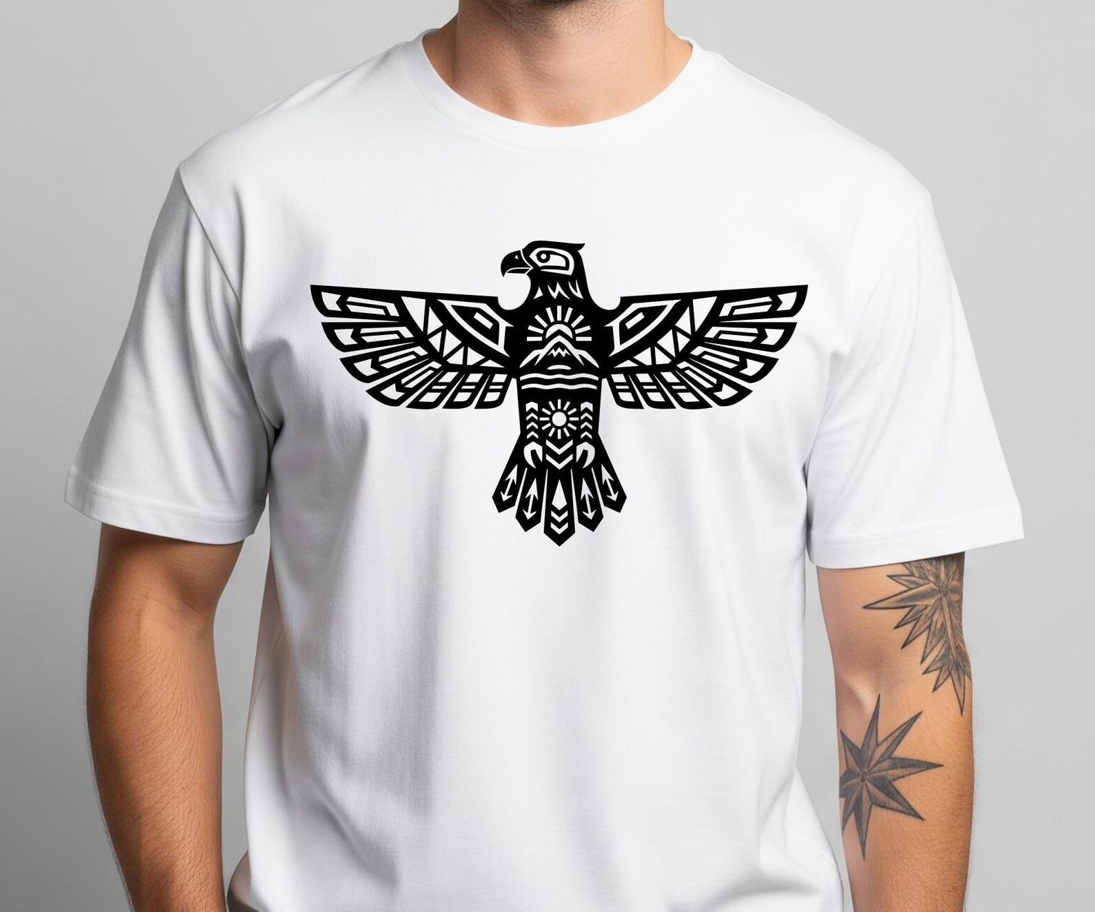 American Thunderbird SVG, PNG, Tribal Native Bird Silhouette, Geometric ...