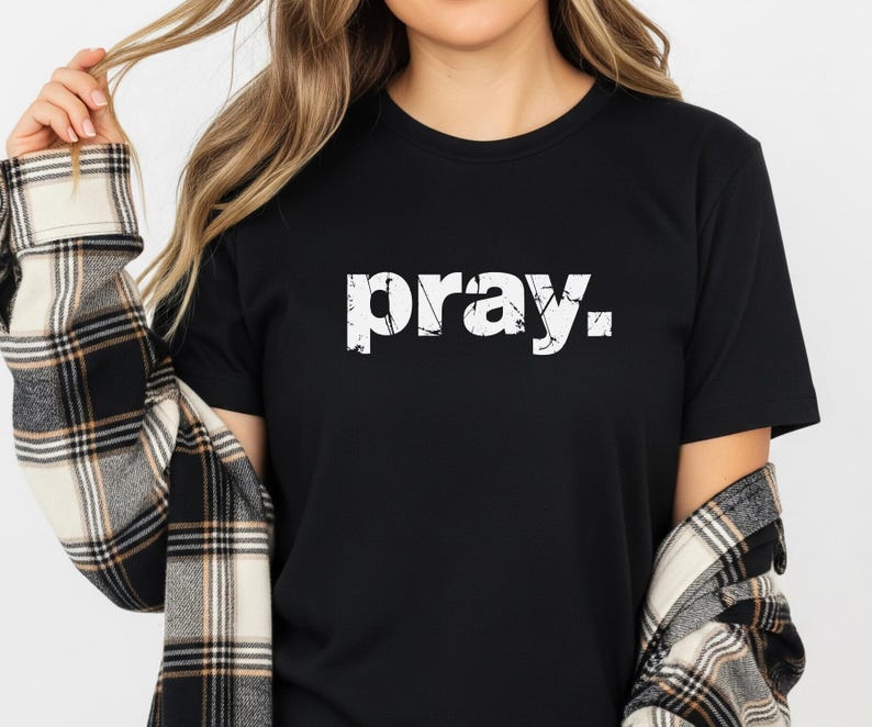 Pray Typography Design SVG: Christian Graphic, T-shirt Design, Prayer ...