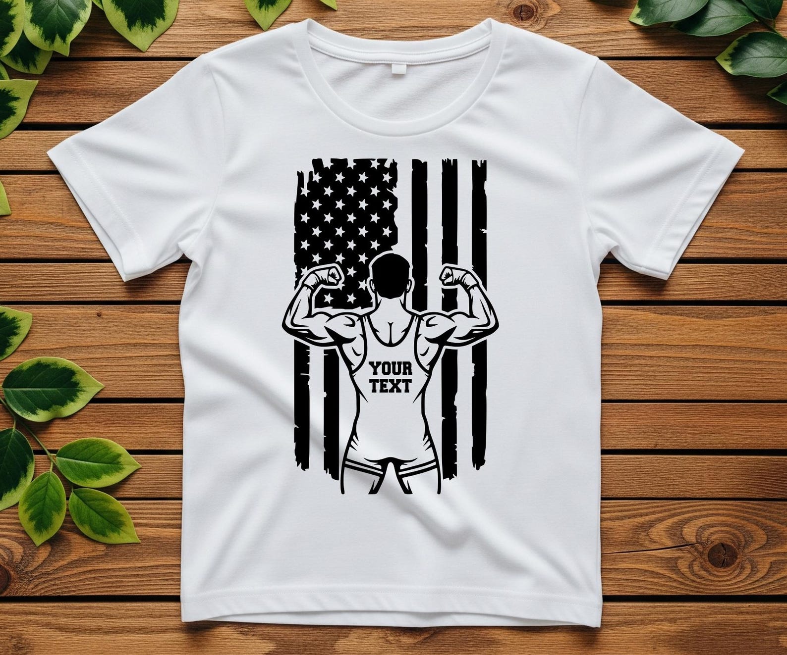 Male Wrestler Usa Flag SVG: T-shirt Design, Man Wrestling, Sport ...