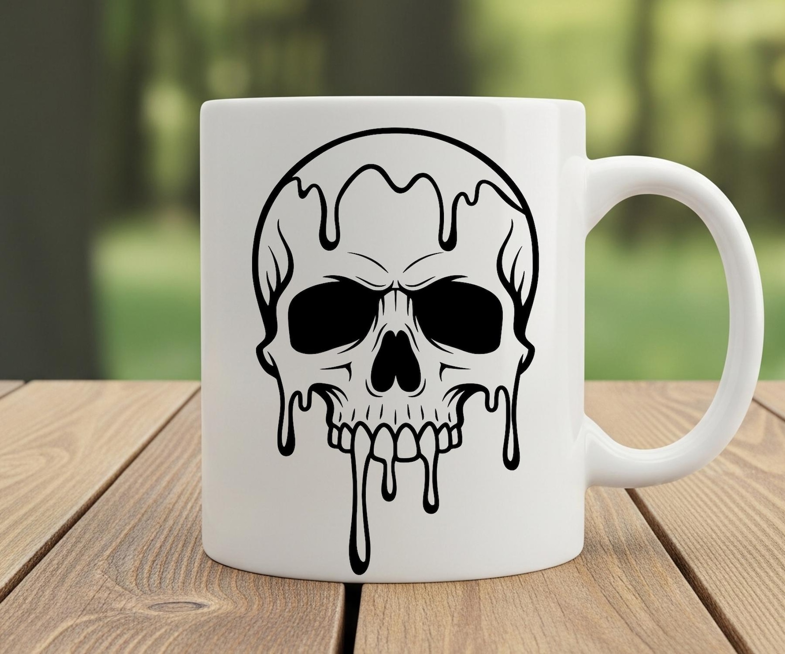 Dripping Skull SVG, PNG: Melting Skeleton Head, Gothic Art, Horror ...