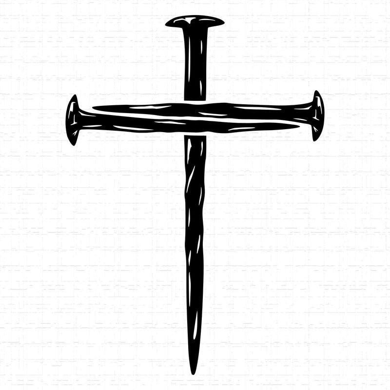 3 Nails Cross Svg - Etsy