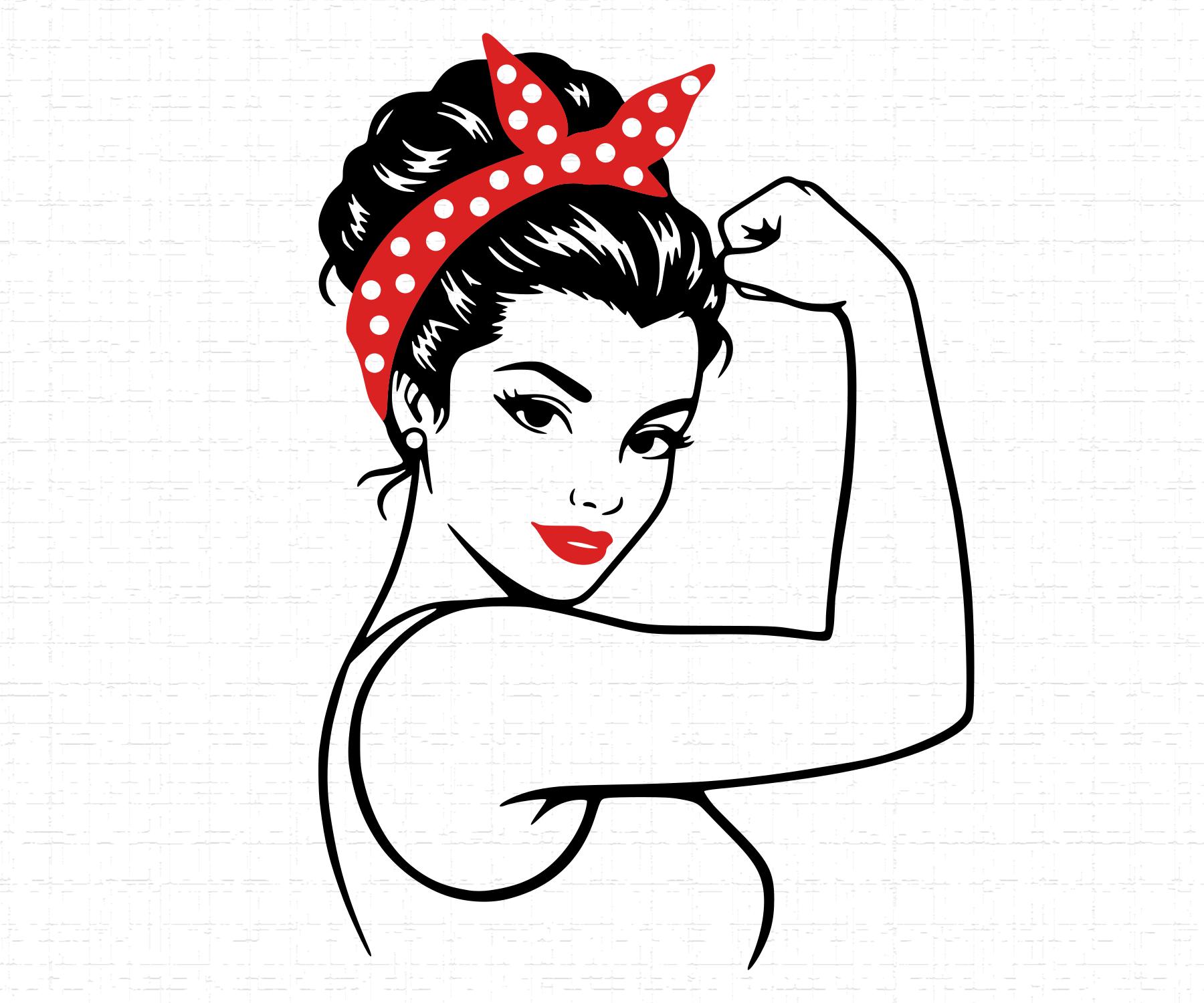 Rosie the Riveter SVG, PNG: We Can Do It, Girl Power, Strong Woman, T ...