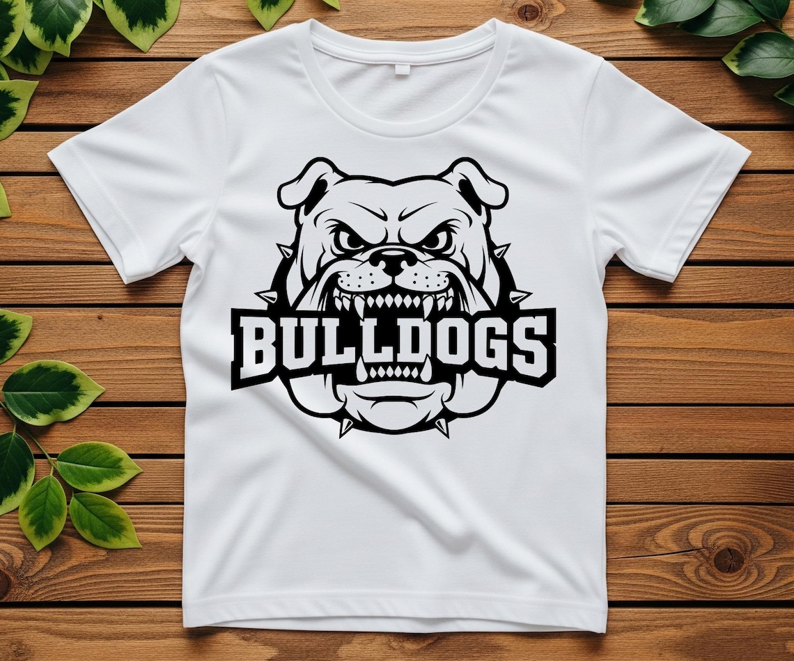 Bulldogs Mascot SVG: Team Logo, High School Mascot, Dog With Spikes, T ...