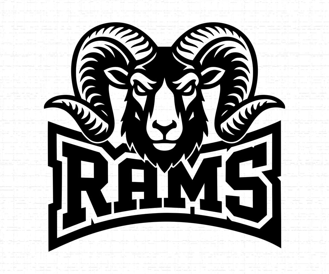Rams Mascot Logo SVG: T-shirt Design, Bighorn Sheep, Sport Team ...