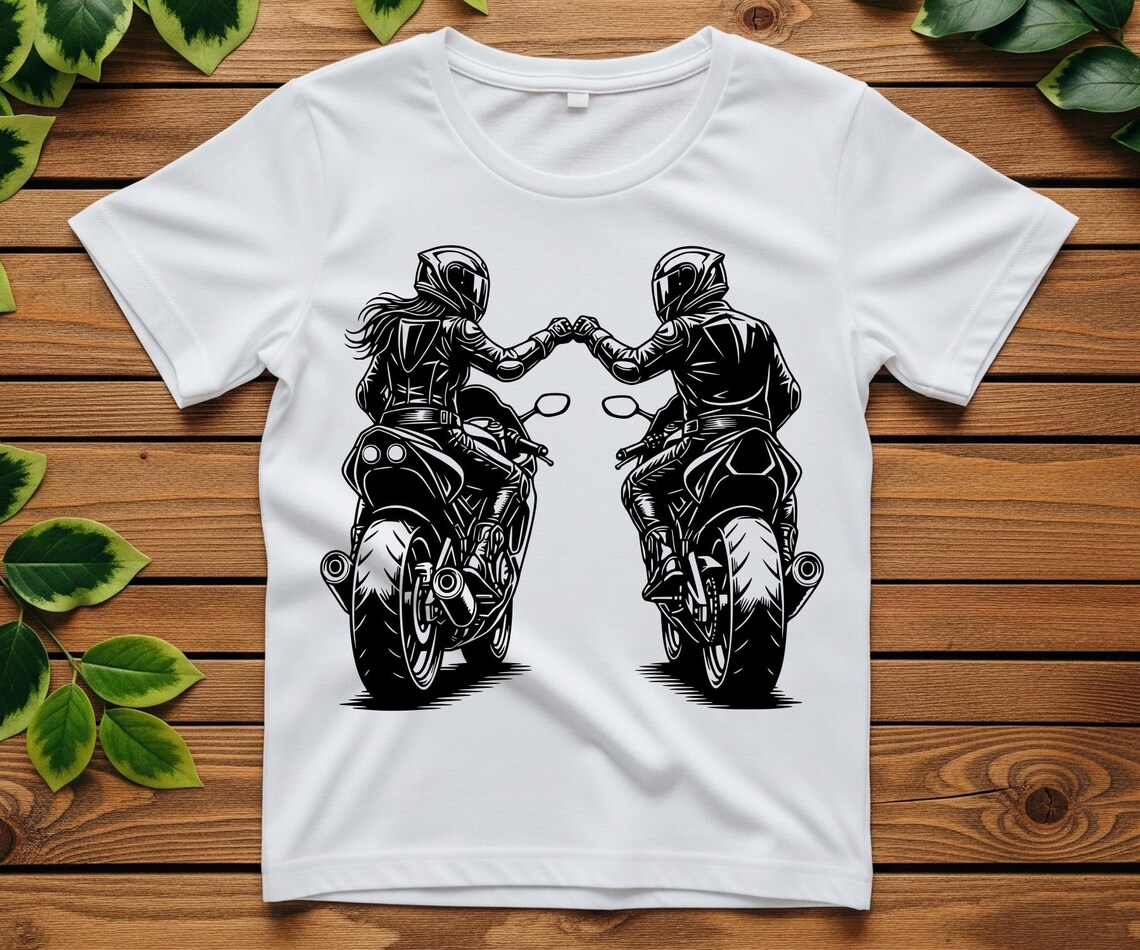 Biker Couple Fist Bump SVG, PNG: Sportbike Motorcycles, Biker Life ...