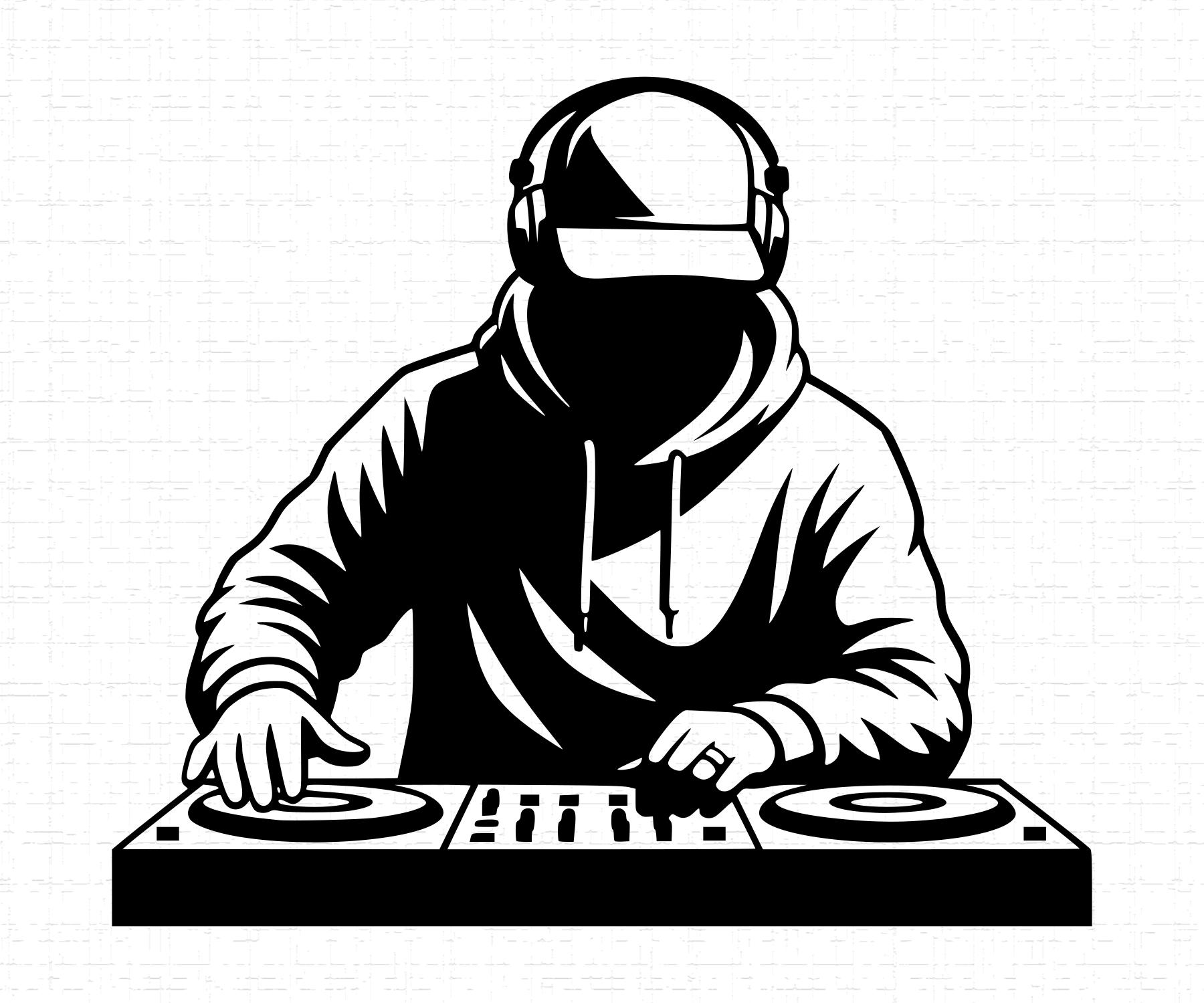 Dj With Headphones SVG: Music Graphic, T-shirt Design, Hip Hop, Music ...