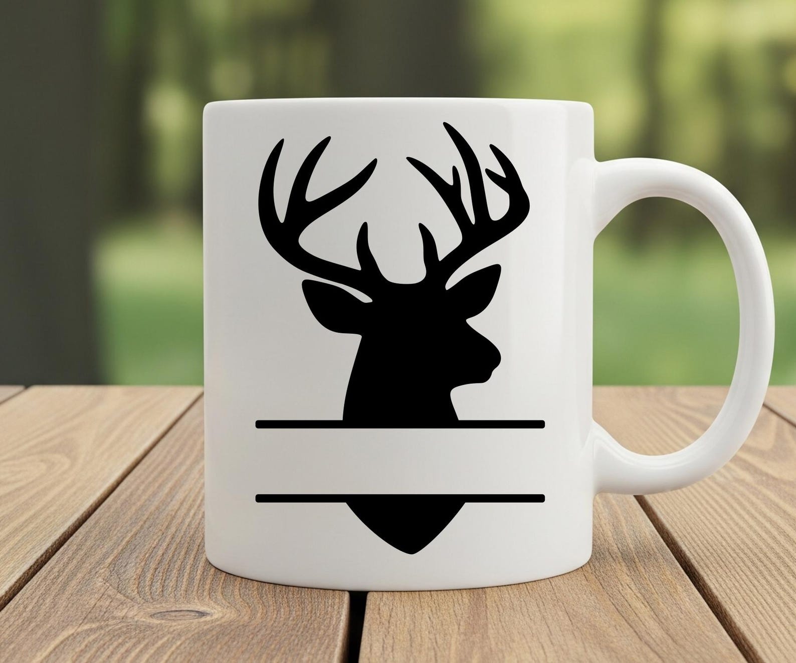Deer Buck Head Split Monogram Frame SVG: T-shirt Design, Hunter Gift ...