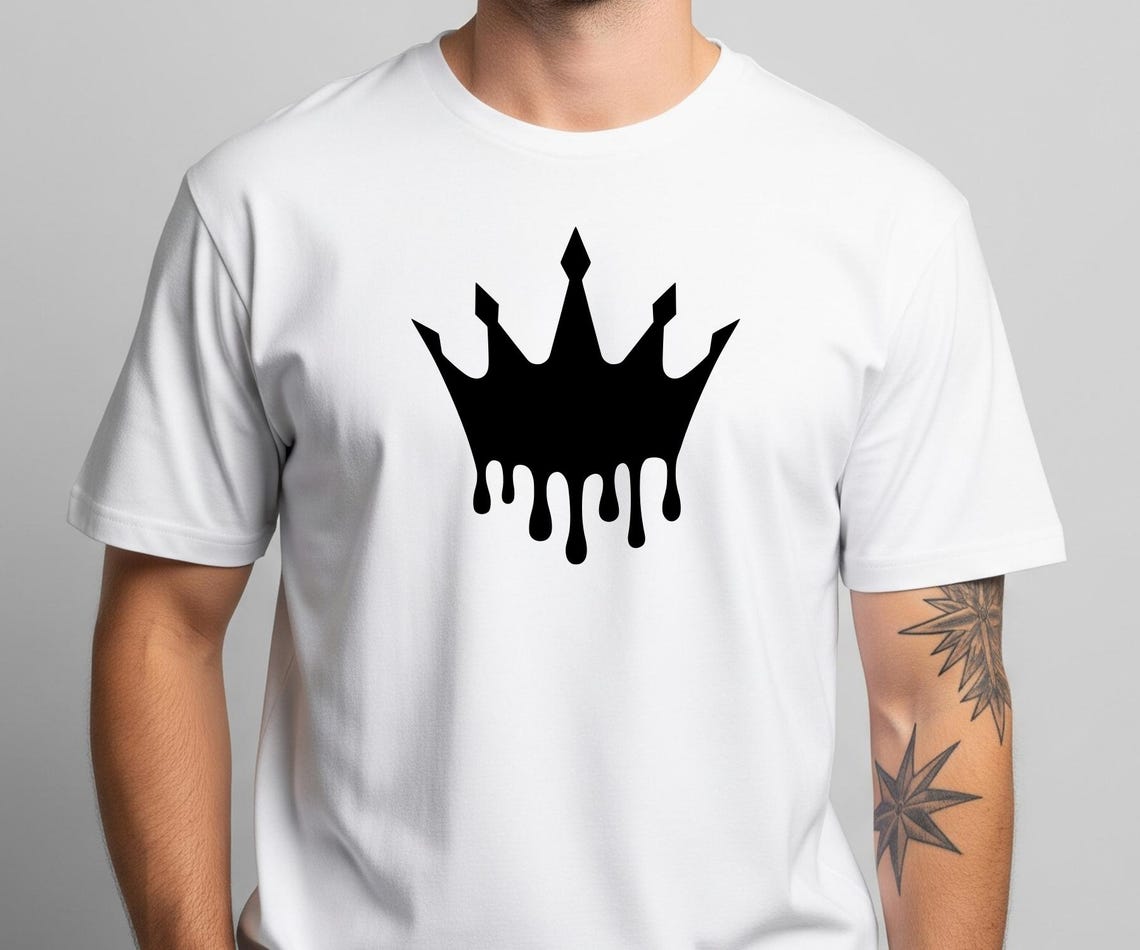 Dripping Crown SVG: Graffiti Style, T-shirt Design, Edgy Royalty, Black ...