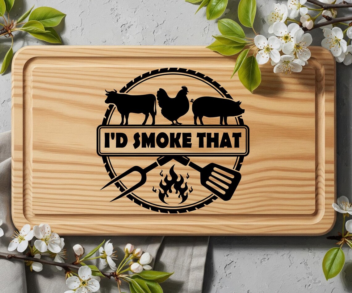 Id Smoke That SVG: Bbq, Grill, Smoker Quote, Cooking, T-shirt Design ...