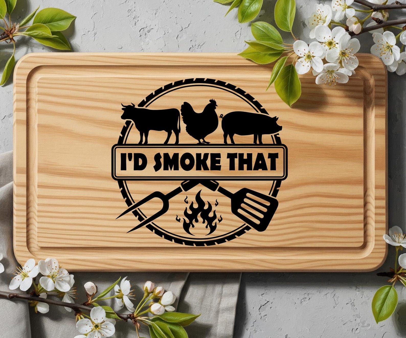 Id Smoke That SVG: Bbq, Grill, Smoker Quote, Cooking, T-shirt Design ...