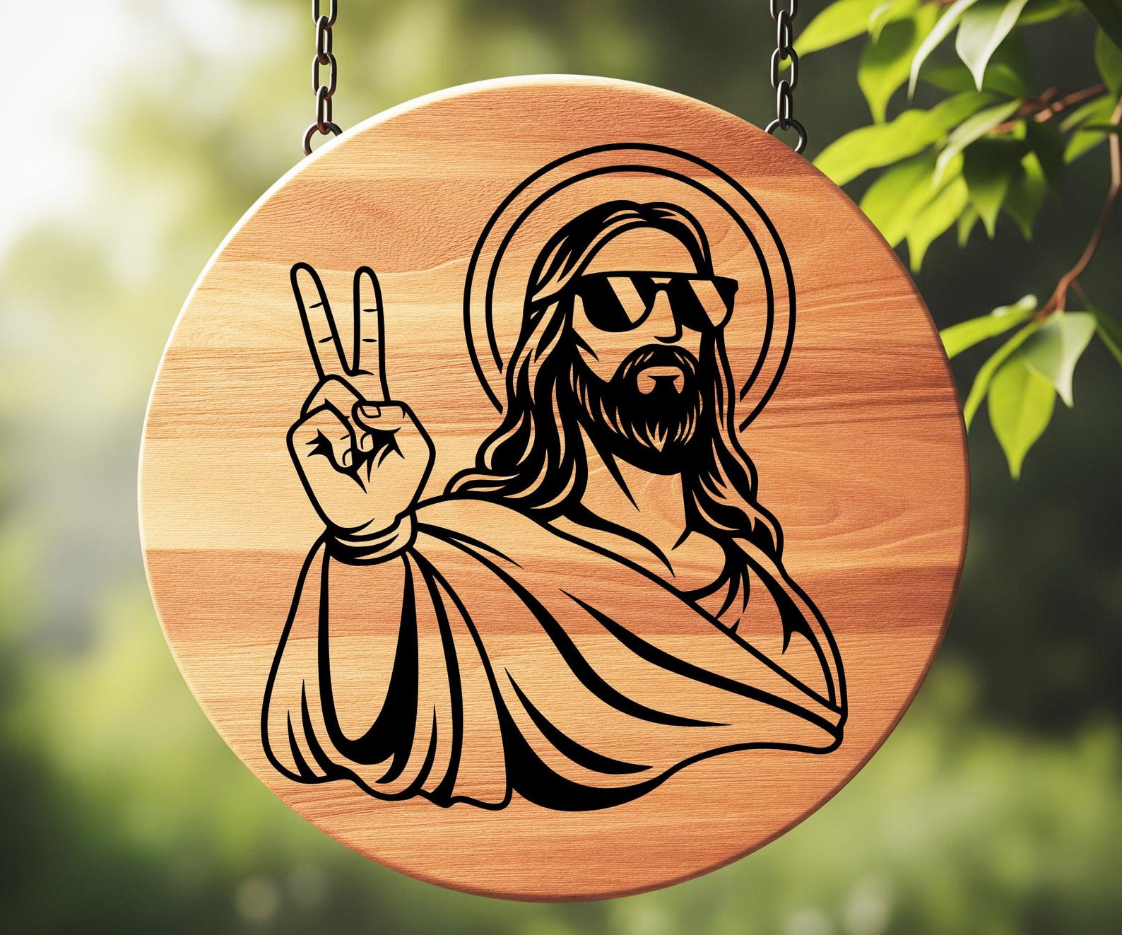 Cool Jesus Peace Sign Sunglasses SVG, PNG: Religious Humor, Christian ...