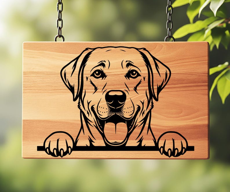 Labrador Retriever Peeking SVG, PNG: Lab Head Vector, Dog Lover, T ...