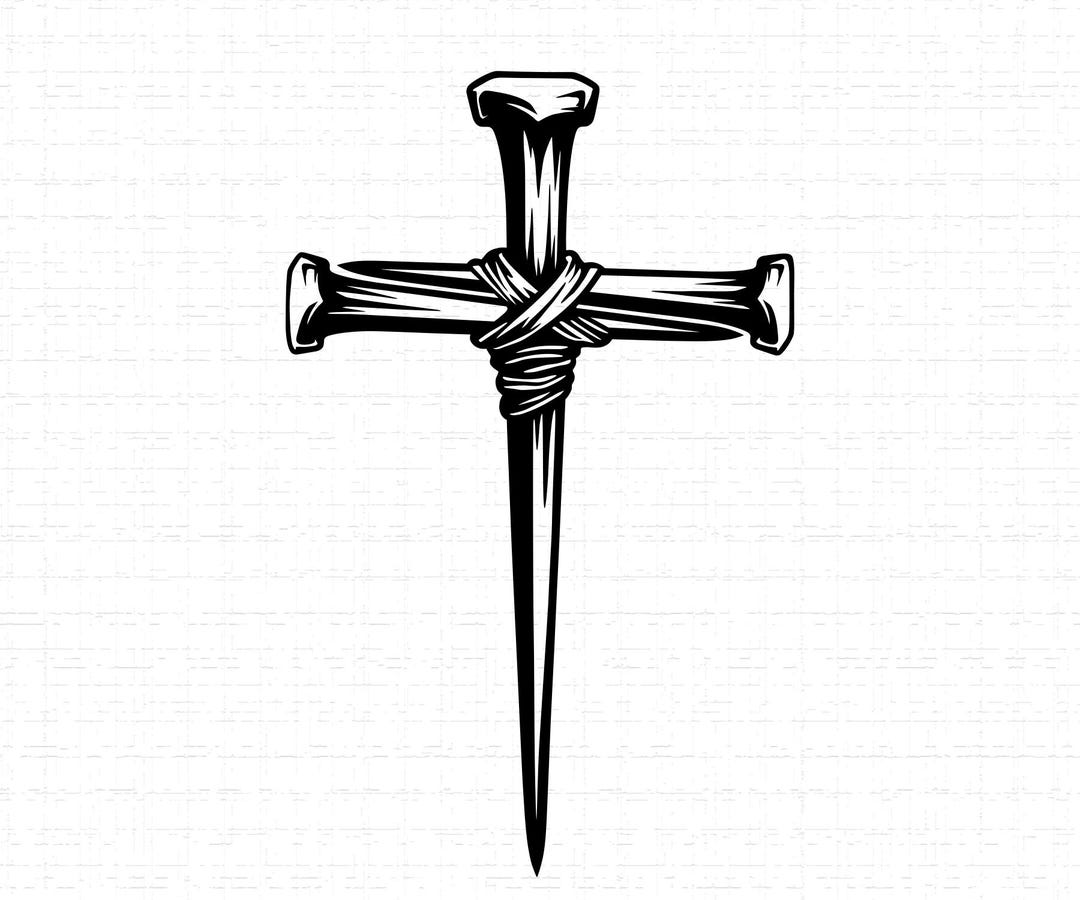 Nail Cross SVG, PNG: Religious Art, Faith Symbol, Crucifixion ...