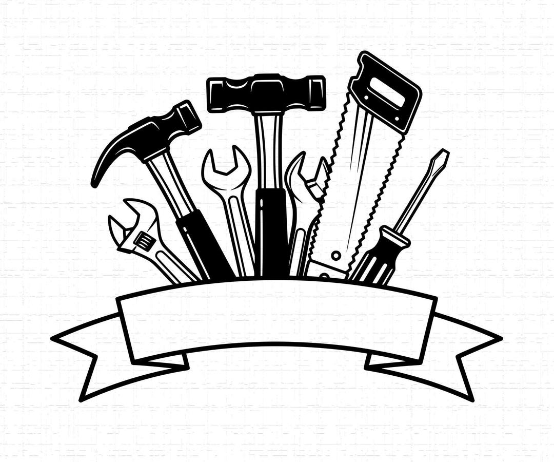 Mechanic Tool Kit Set Banner SVG: Workshop Tools, Auto Repair, Father's ...
