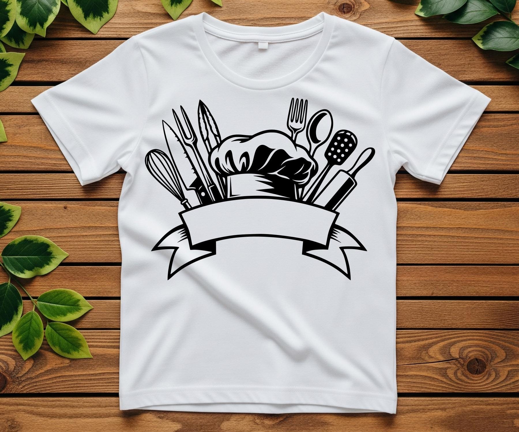 Chef Hat and Kitchen Tools Logo SVG, PNG: Culinary, Kitchen Decor ...